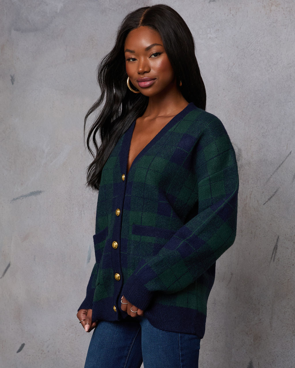 Fall Foliage Plaid Button Down Cardigan – VICI