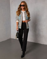 Cozy Together Tweed Denim Panel Button Up Coat – VICI