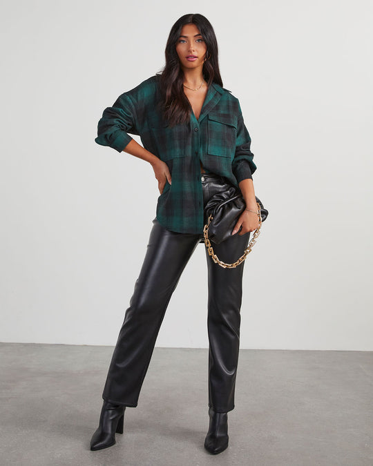 Petaluma Cotton Blend Plaid Button Down Top – VICI