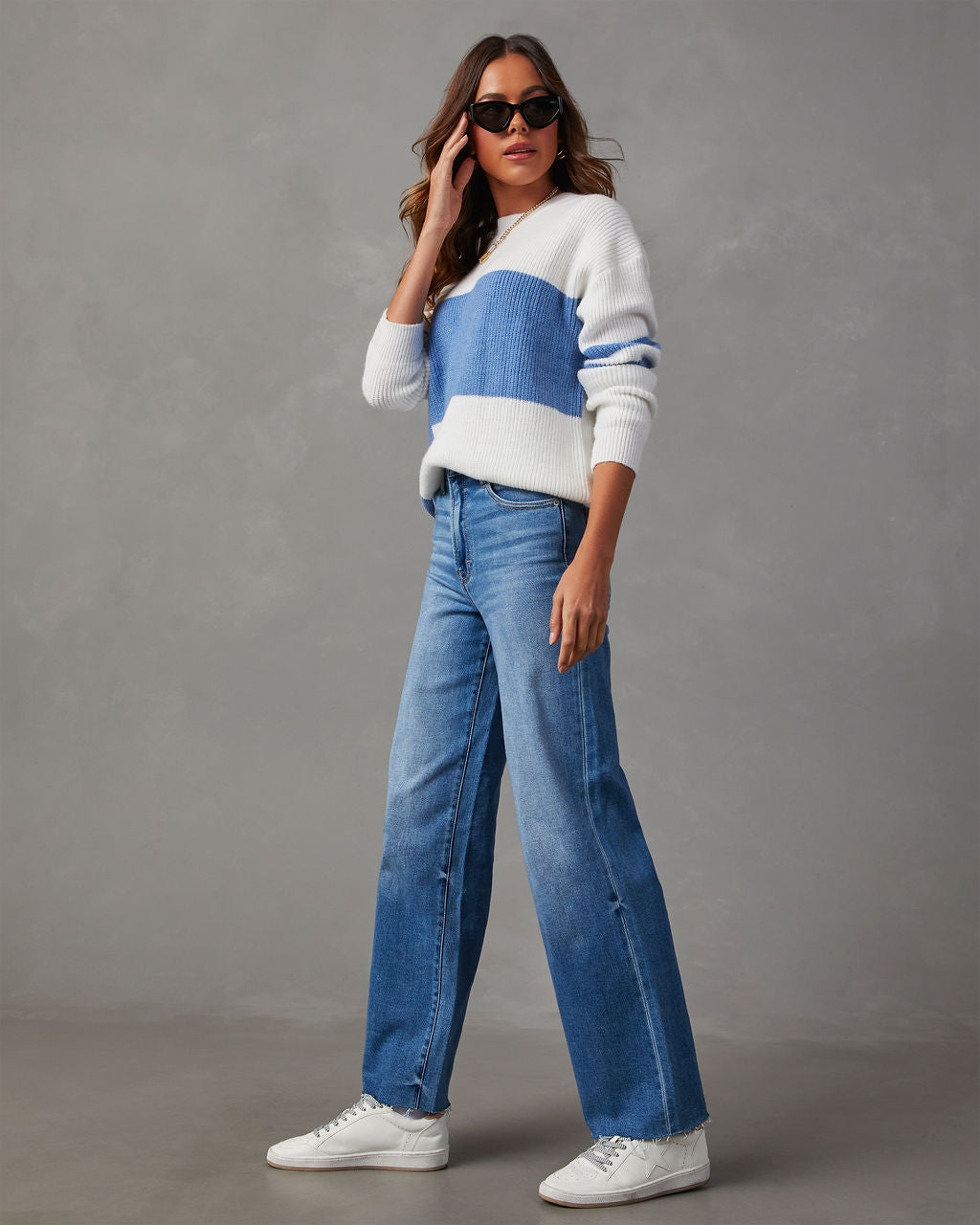 Homecoming Colorblock Knit Sweater – VICI