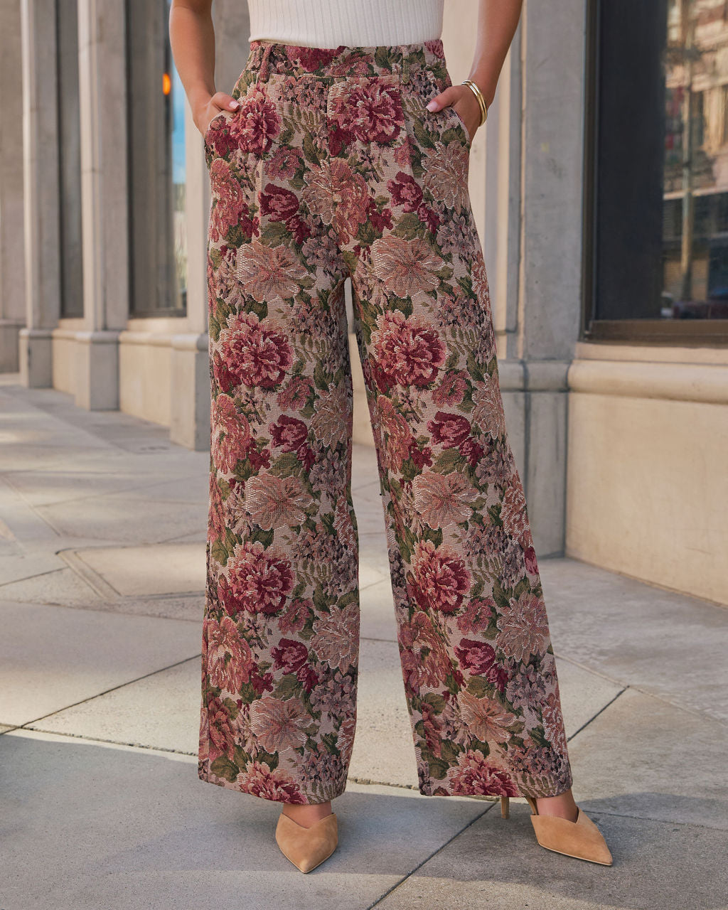 Moment In Time Floral Tapestry High Rise Pants – VICI
