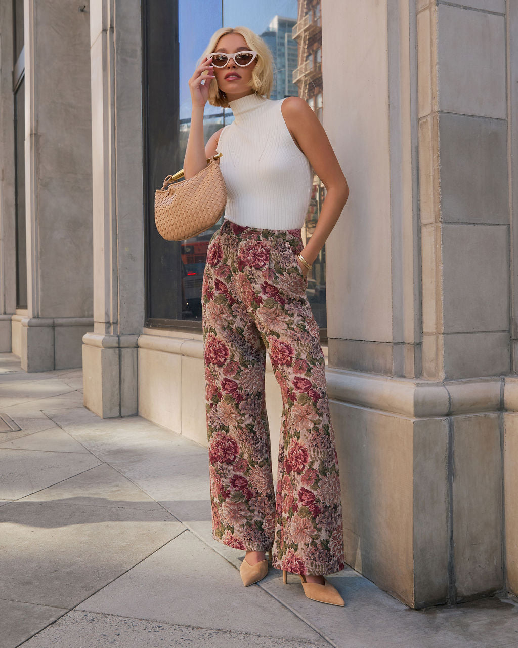 Moment In Time Floral Tapestry High Rise Pants – VICI