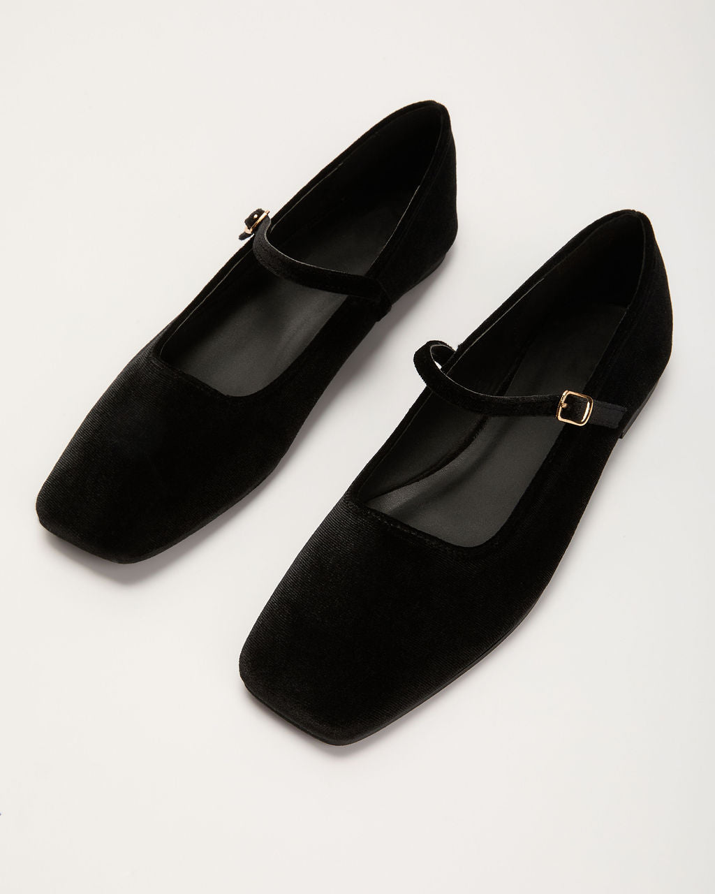 Janey Velvet Mary Jane Ballet Flats – VICI