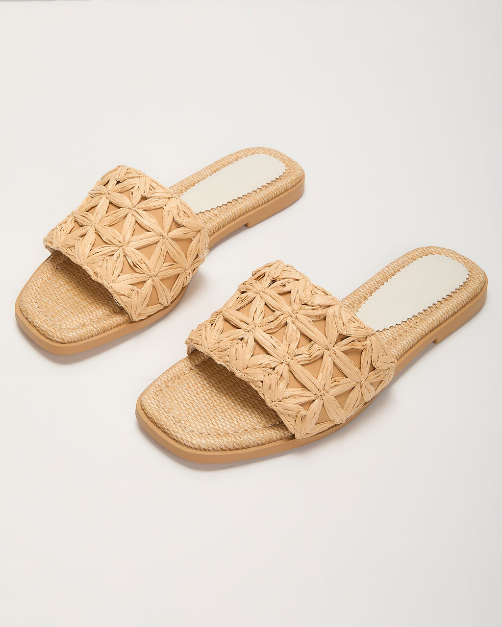 Selenah Woven Raffia Flat Sandals – VICI