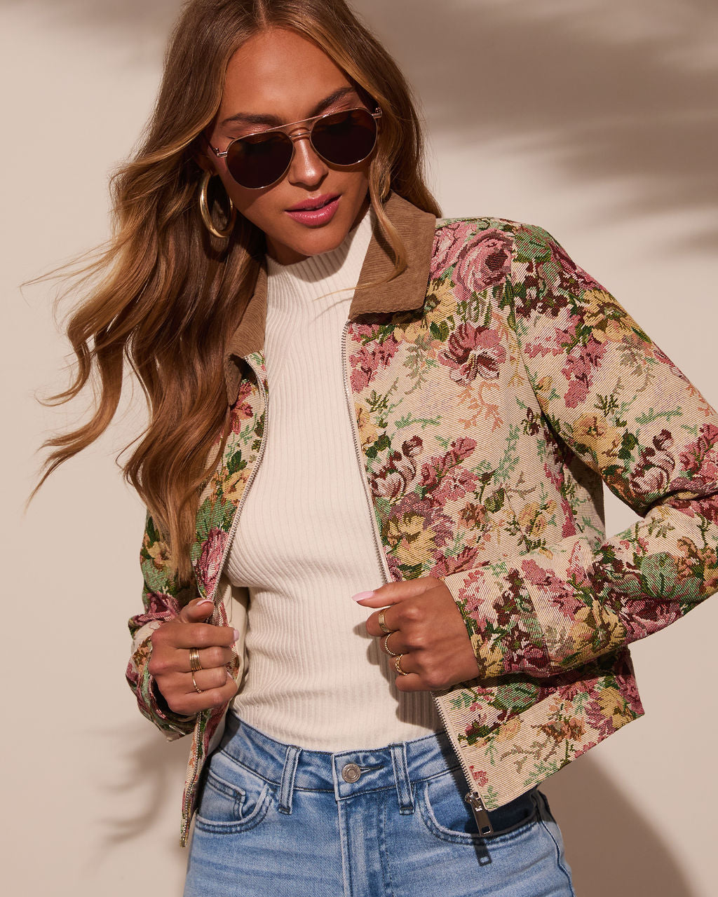 Garden Rose Linen Floral Tapestry Jacket – VICI