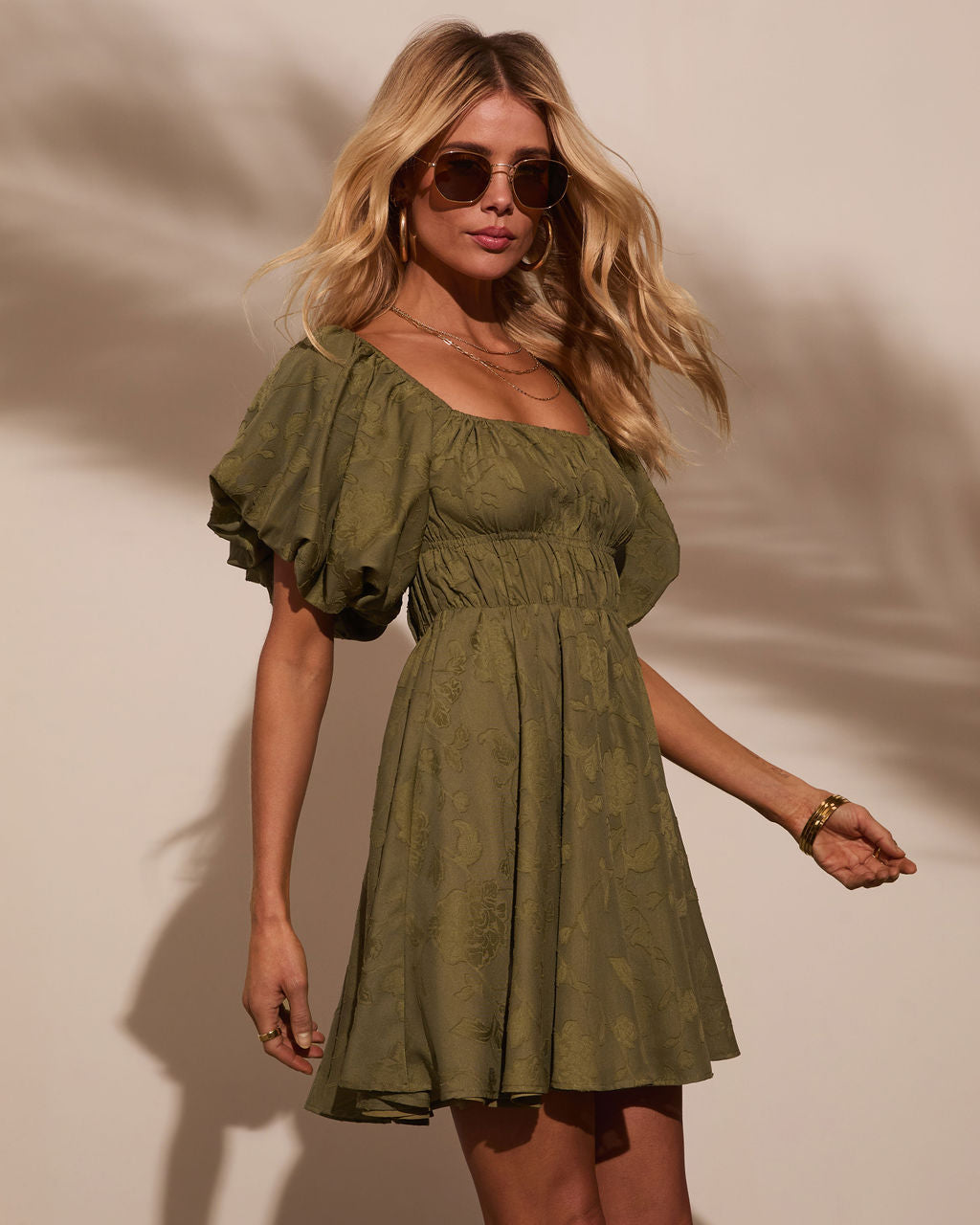 Cherished Charm Puff Sleeve Mini Dress – VICI
