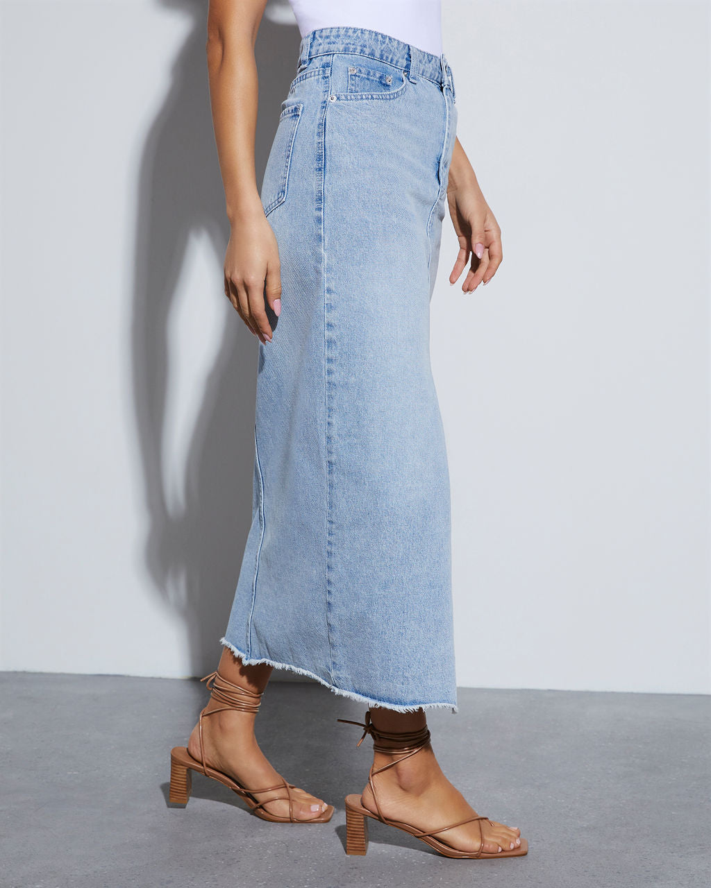 Rizz Denim Midi Skirt – VICI