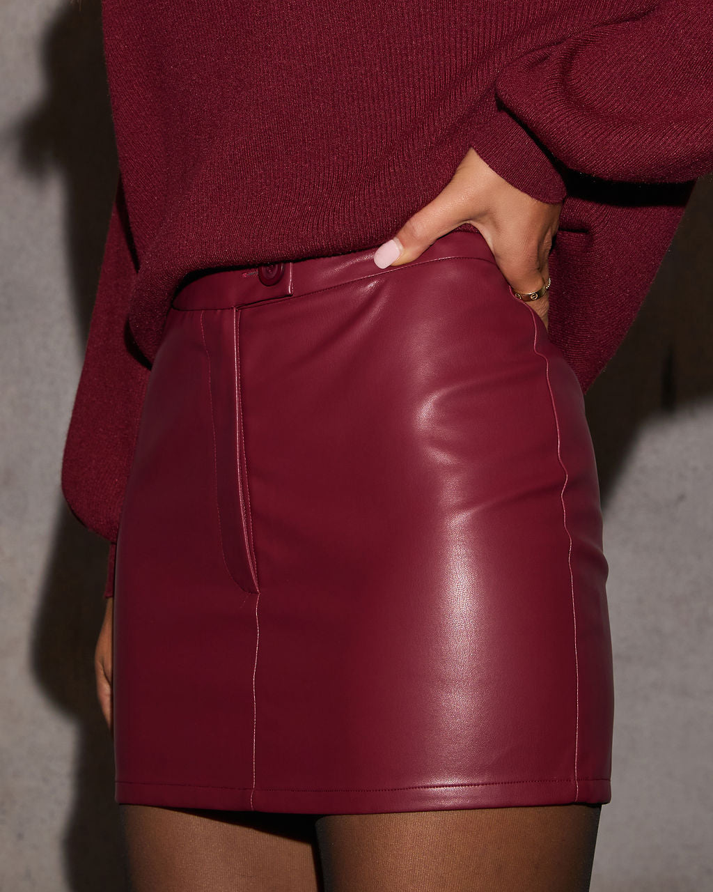 Step Out Leather Mini Skirt – VICI