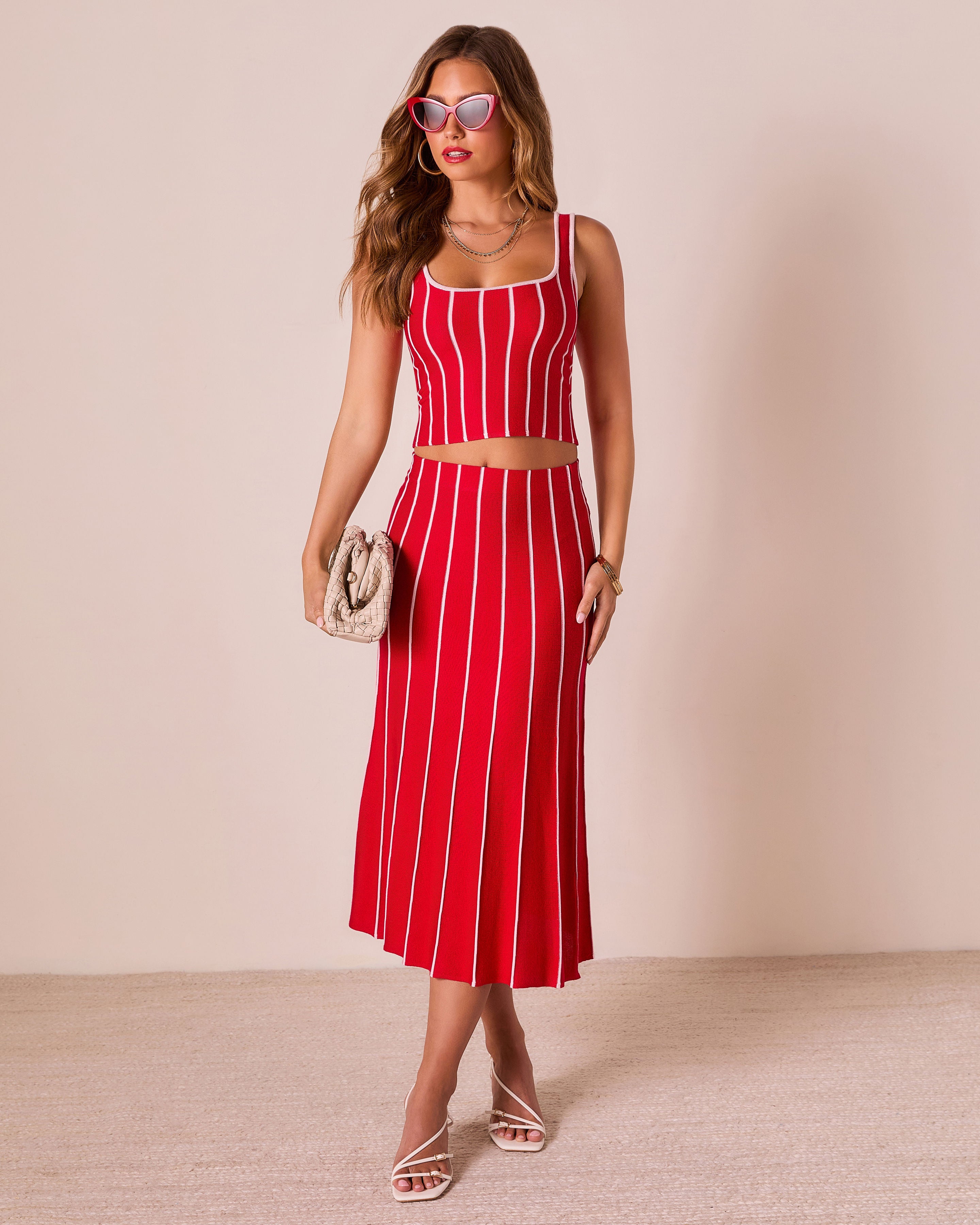 Ashlin Contrast Striped Maxi Skirt – VICI