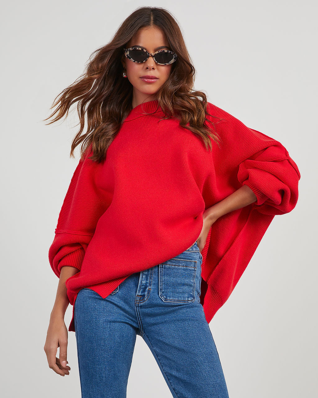 Elouise Knit Oversized Pullover Sweater – VICI