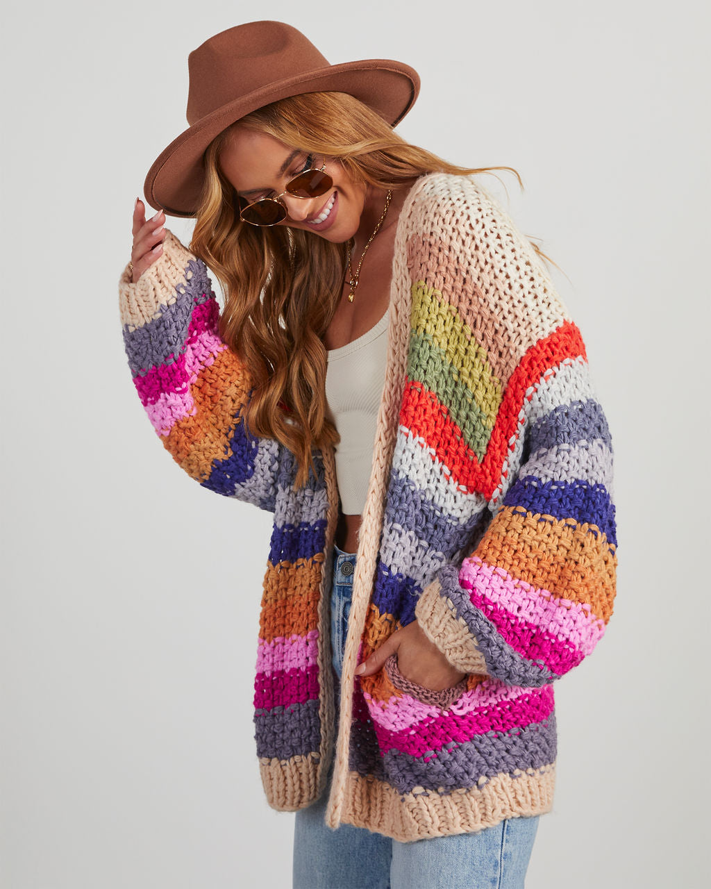 Oh Happy Day Pocketed Knit Cardigan – VICI