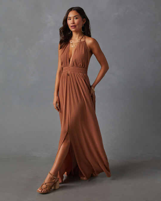 Oriana Pocketed Rope Trim Maxi Dress – VICI