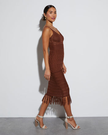 Paradise Cove Cover Up Crochet Knit Midi Dress – VICI