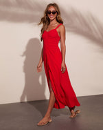 Coastal Firecracker Linen Blend Maxi Dress – VICI