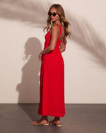 Coastal Firecracker Linen Blend Maxi Dress – VICI