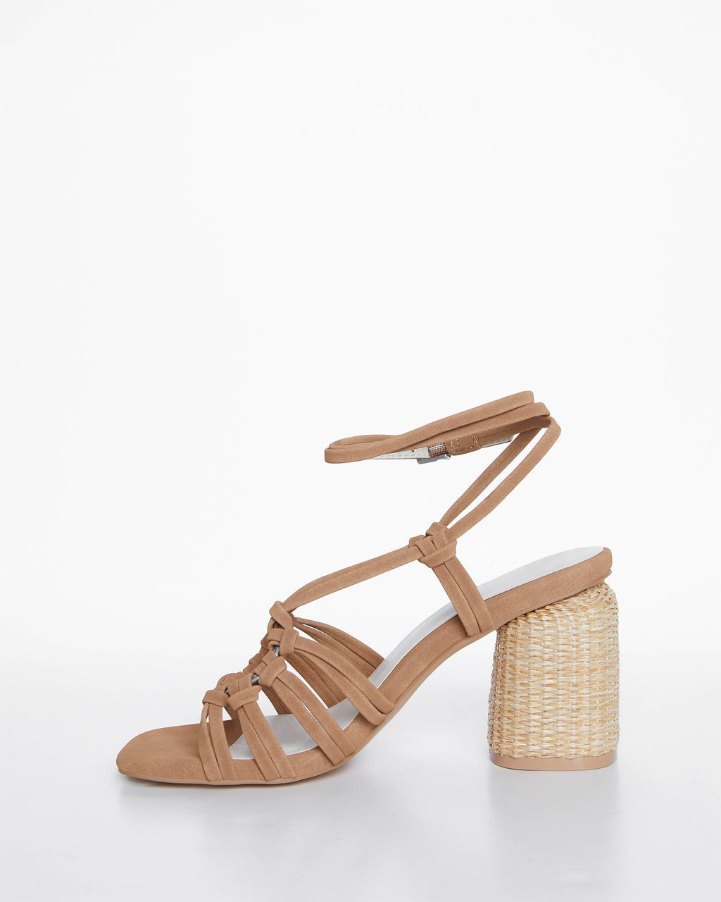 Koko Strappy Straw Block Heels – VICI