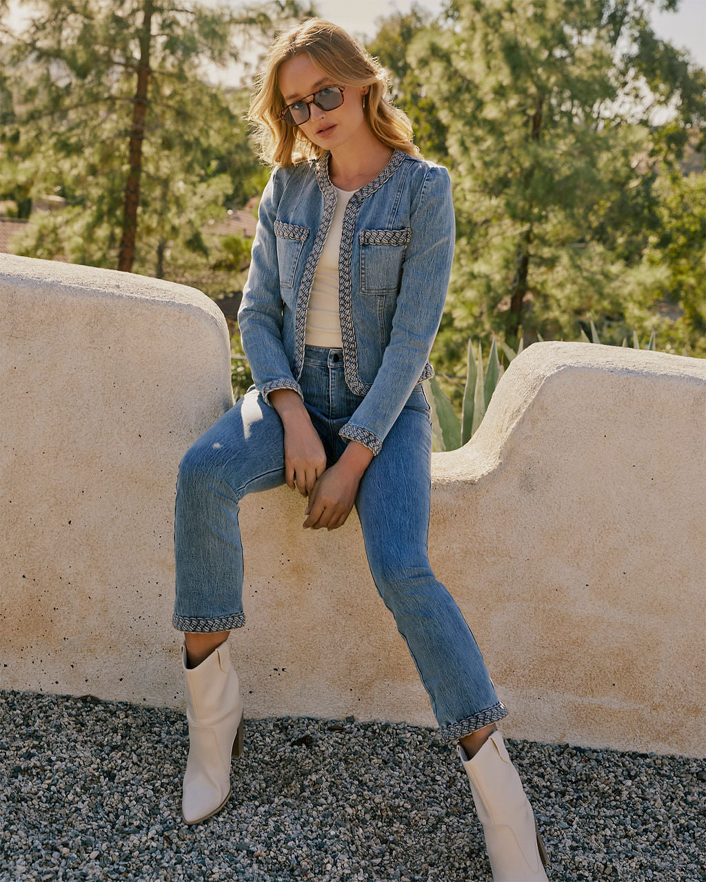 Farrow Braided Denim Tailored Jacket – VICI