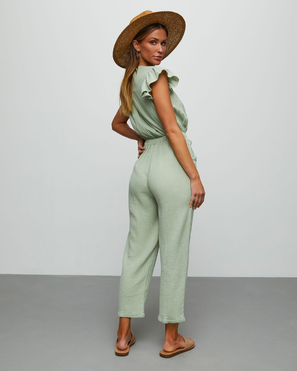 Loyal Pocketed Ruffle Jumpsuit – VICI