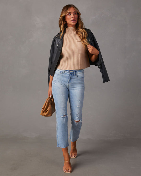 Brooke Mock Neck Short Sleeve Sweater – VICI